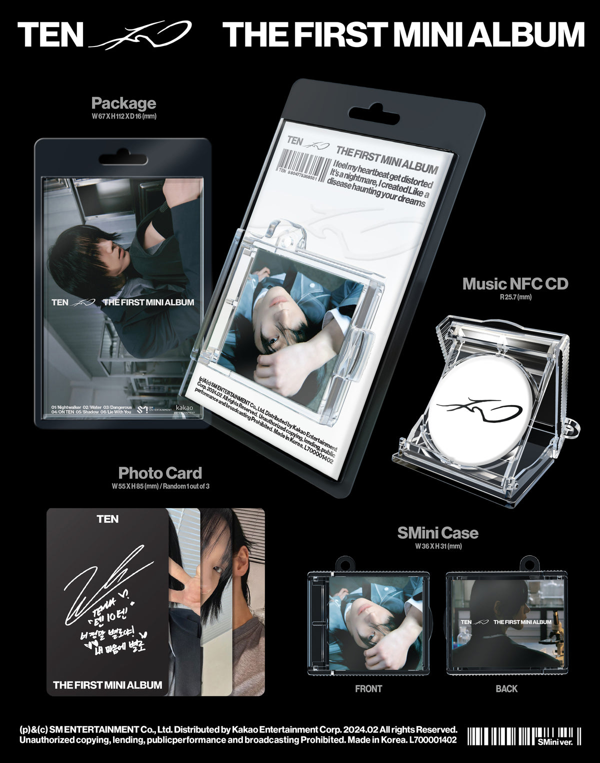 TEN The 1st Mini Album 'TEN' (SMini Ver.)(SMART ALBUM) | SMTOWN GLOBAL SHOP