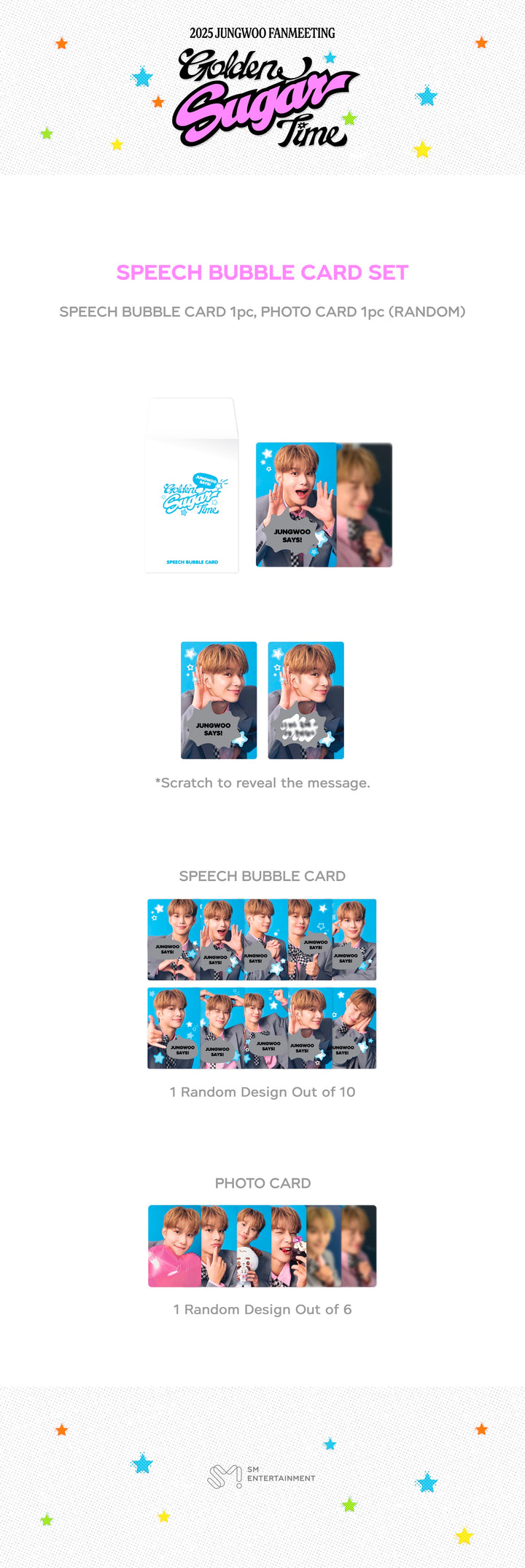 SPEECH BUBBLE CARD SET - 2025 JUNGWOO FANMEETING [Golden Sugar Time] M ...