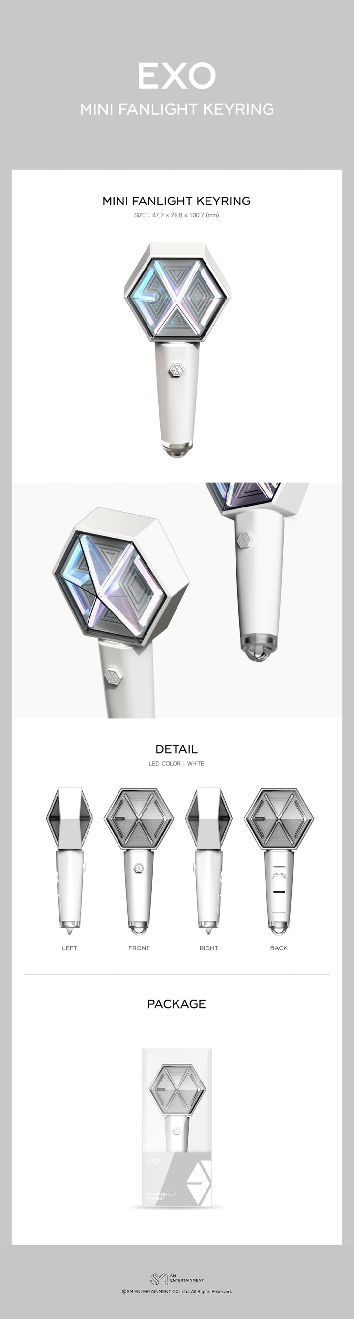EXO MINI FANLIGHT KEYRING | SMTOWN GLOBAL SHOP