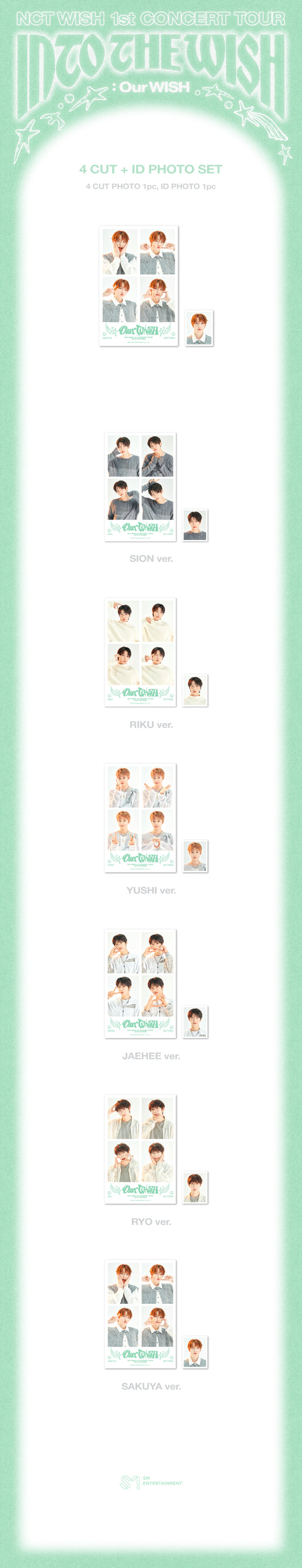 4 CUT + ID PHOTO SET - NCT WISH 1st CONCERT TOUR 'INTO THE WISH : Our ...