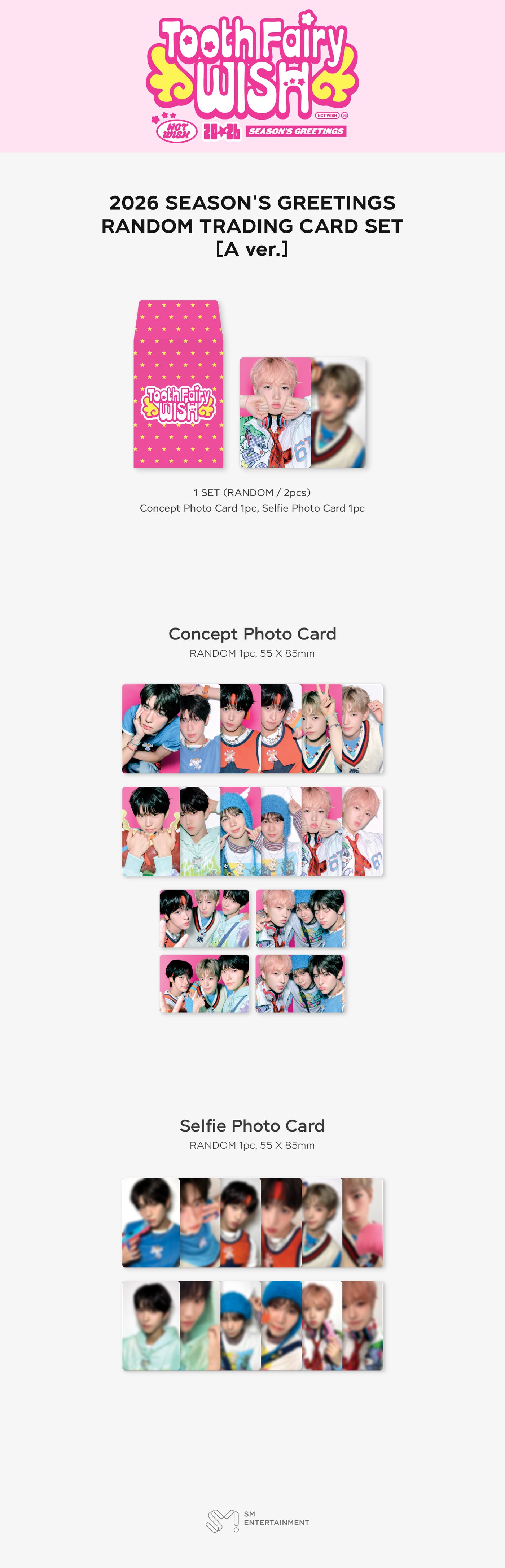 RANDOM TRADING CARD SET_NCT WISH [A ver.] - 2026 SM ARTIST SEASON'S GR ...