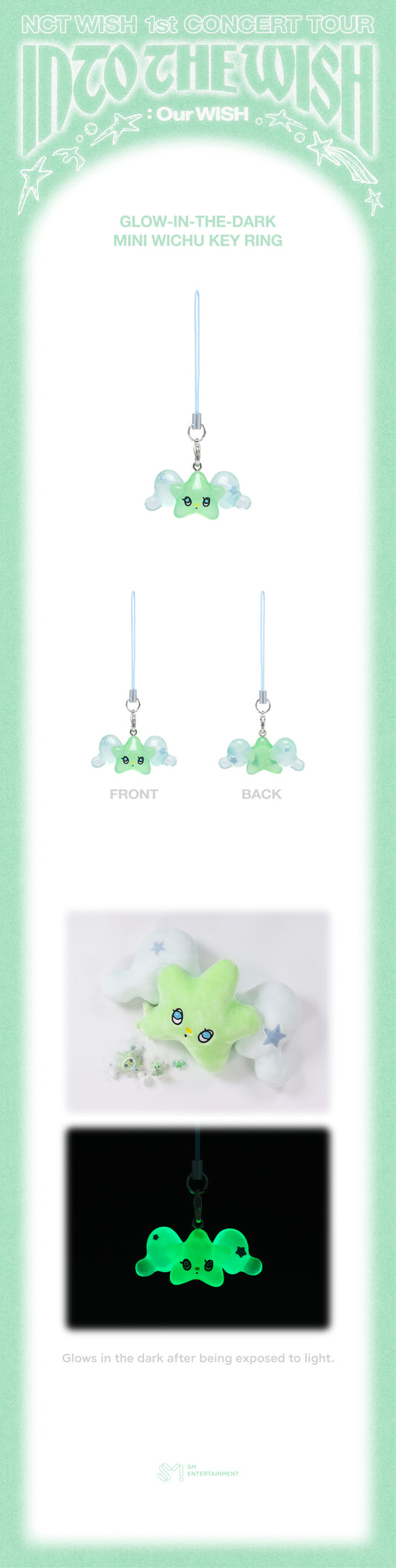 GLOW-IN-THE-DARK WICHU KEY RING - NCT WISH 1st CONCERT TOUR 'INTO THE ...