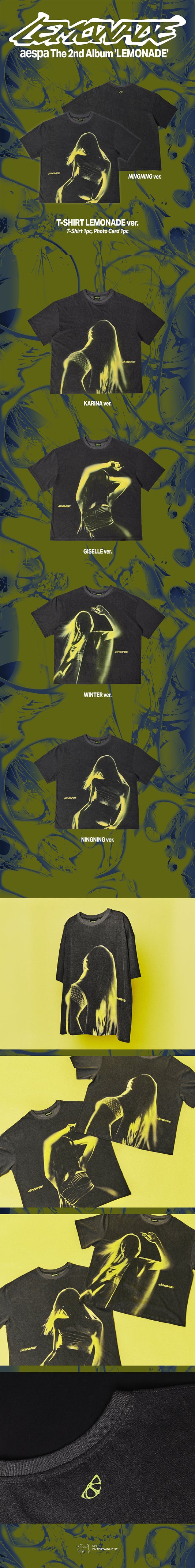 T-SHIRT [LEMONADE ver.] - aespa 'LEMONADE - The 2nd Album' POP-UP MD ...