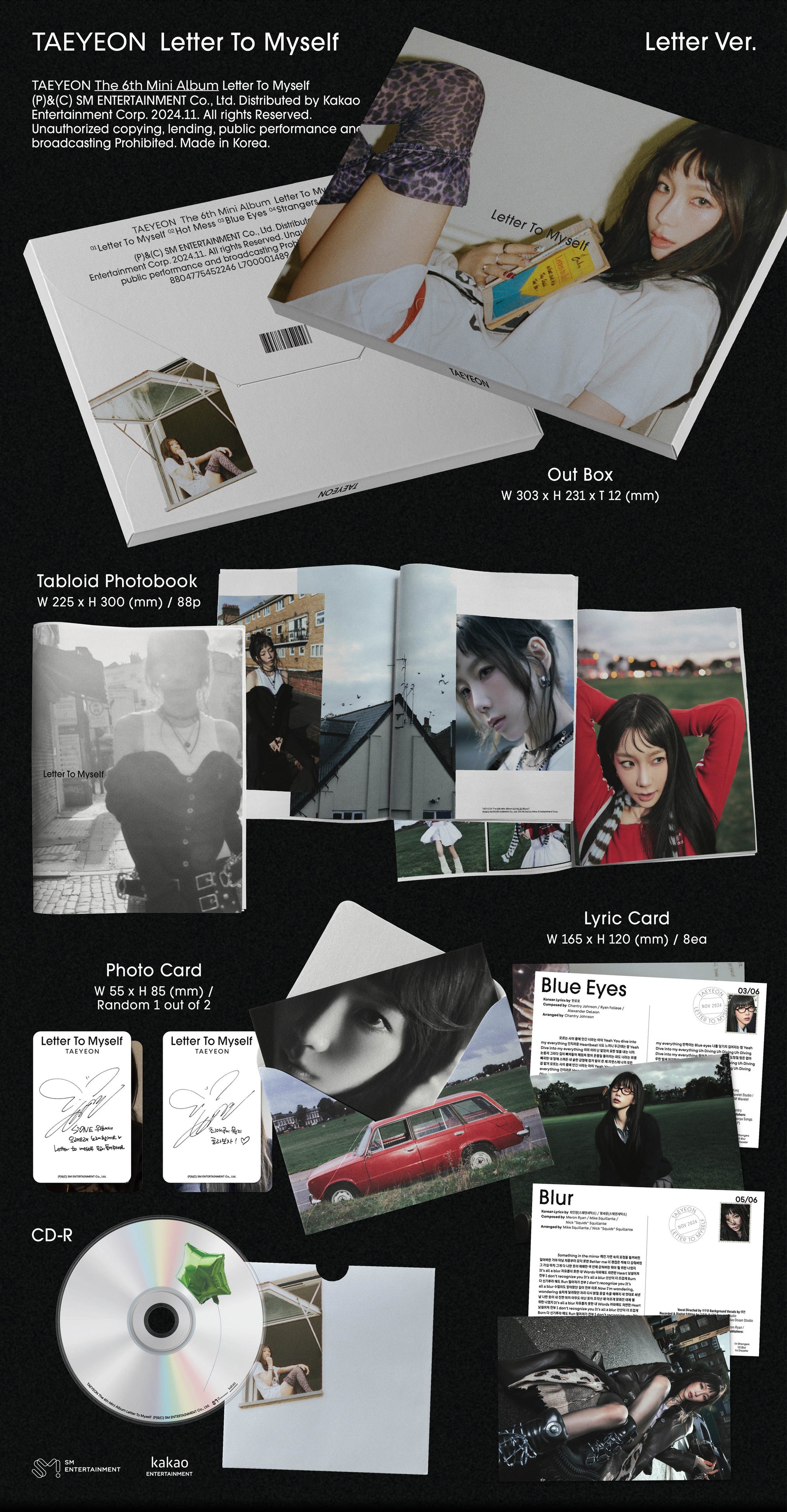 TAEYEON - The 6th Mini Album 'Letter To Myself’ (Letter Ver.) – SMTOWN GLOBAL