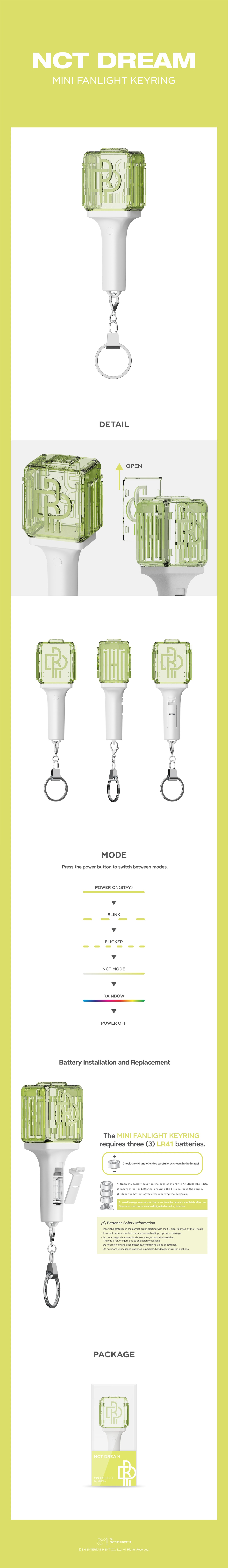 NCT DREAM MINI FANLIGHT KEYRING | SMTOWN GLOBAL SHOP